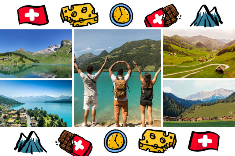 Switzerland Postcard: personalised with your own photos | Fizzer