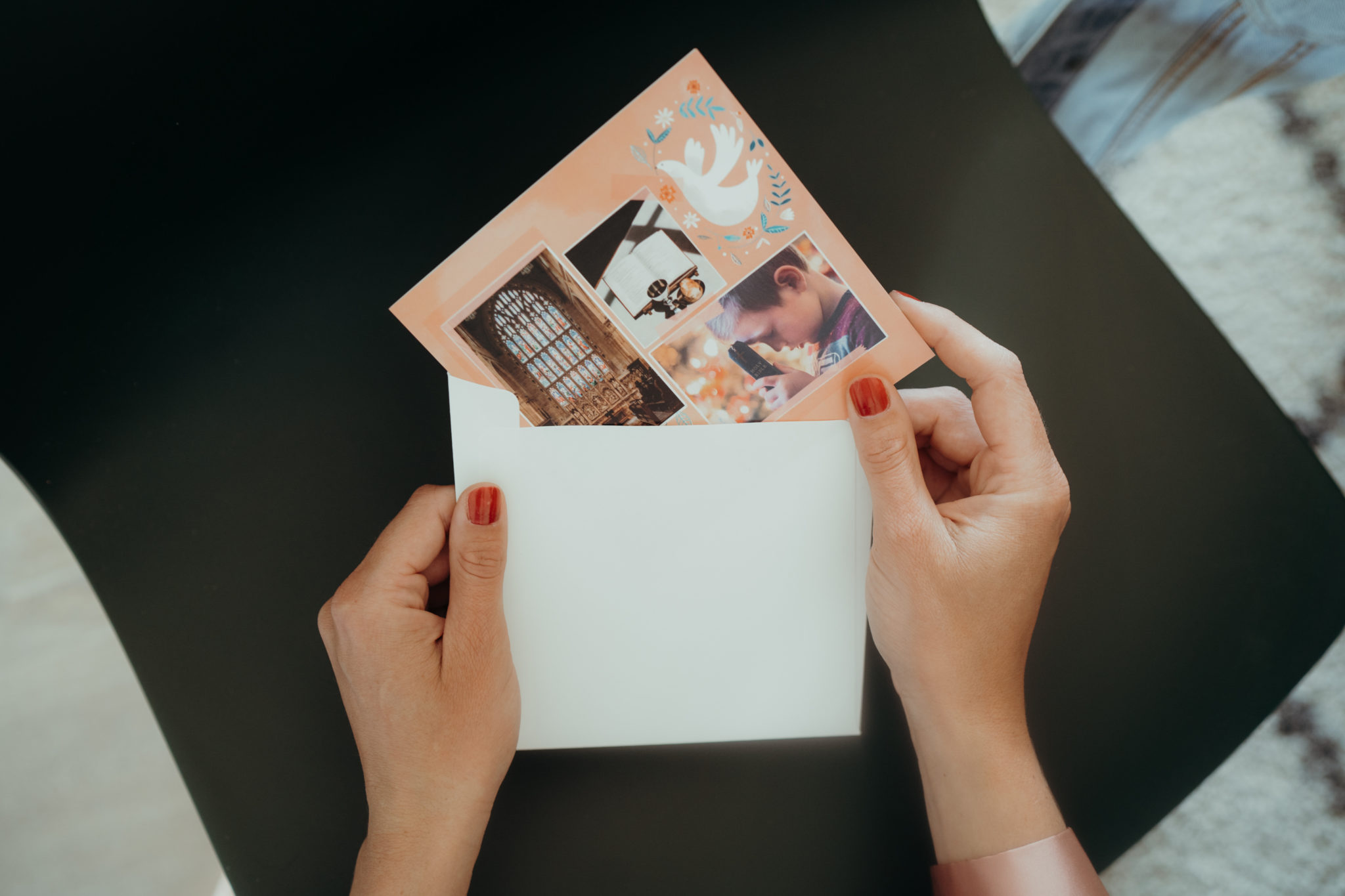 Personalised card for christening invitation | Fizzer