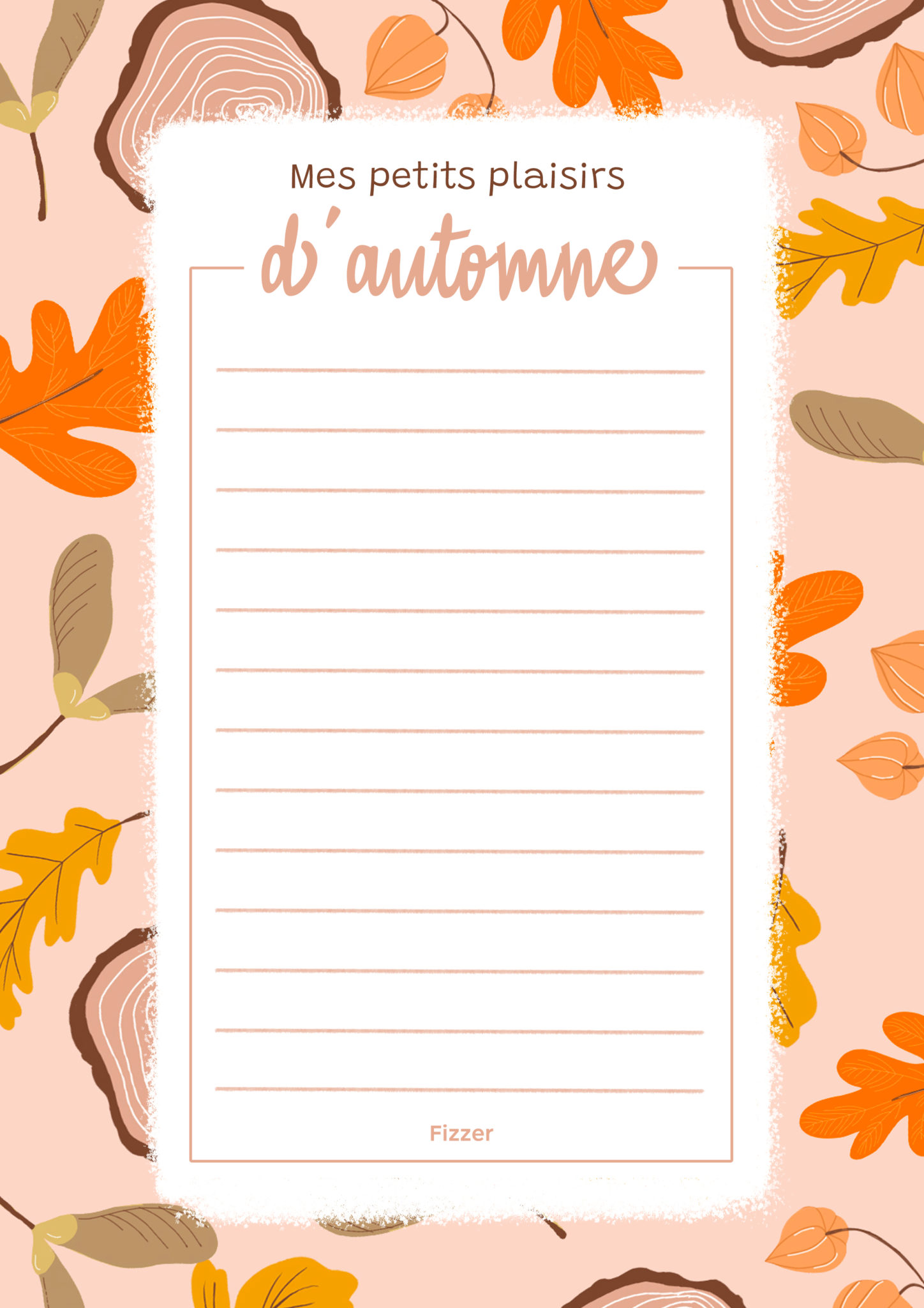 To Do List Automne à imprimer - Mes petits plaisirs d'automne 🍂 | Fizzer